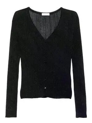 Majestic Filatures Ribbed Cardigan - Black