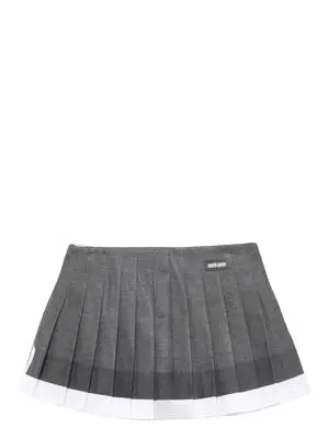 Miu Miu Knitted Mini Skirt - Grey