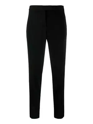 Dkny Cropped Slim-cut Trousers - Black