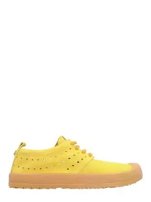 VOLTA Suede Low-Top Sneakers Yellow
