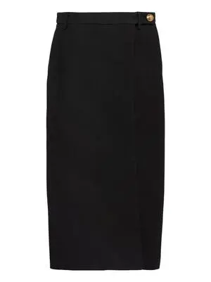 Prada Tricotine Midi Skirt - Black