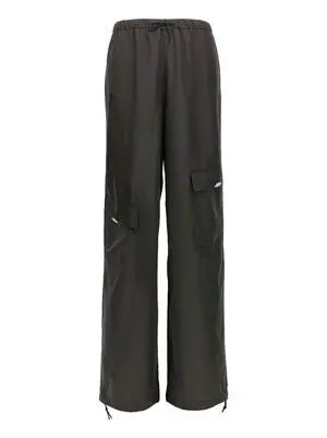 NOT AFTER TEN Parachute Straight Trousers - Black