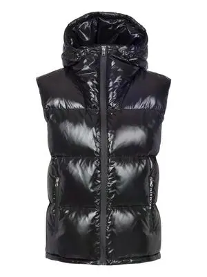 Balmain Puffer Hooded Sleeveless Jacket - Black