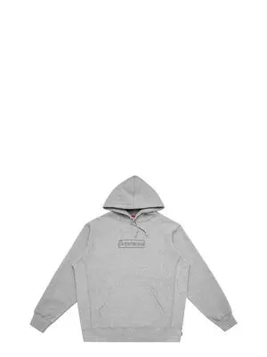 Supreme Kaws Chalk Logo Hoodie - Grey