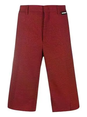 Vetements Houndstooth Tailored Shorts - Red