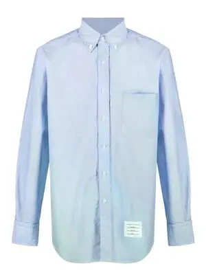Thom Browne Chest-pocket Oxford Shirt - Blue