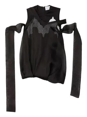 AZ FACTORY Honey Suckle Lace-embellished Minidress - Black