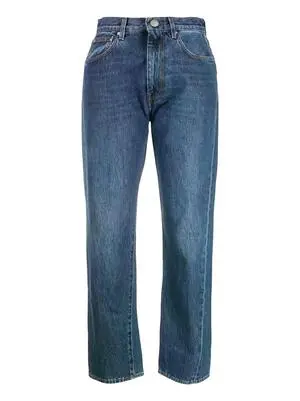 TOTEME Cropped Straight-leg Jeans - Blue