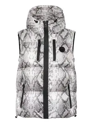 PLEIN SPORT Logo-print Hooded Gilet - Grey