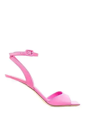 GIUSEPPE ZANOTTI Strappy Sandals With Transparent Block Heel - Pink