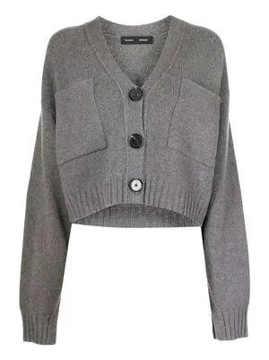 Proenza Schouler Eco Cashmere Cropped Cardigan - Grey