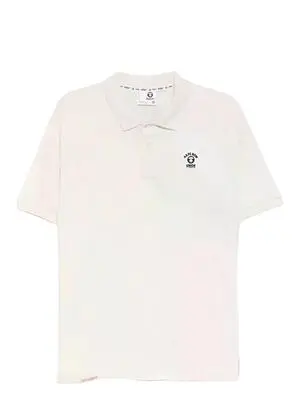AAPE BY *A BATHING APE Moonface Logo Polo Shirt - Neutrals