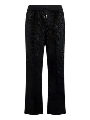 Roberto Cavalli Animal-print Track Pants - Black