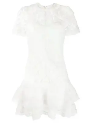 Simkhai Lace-paneled Crepe Dress - White