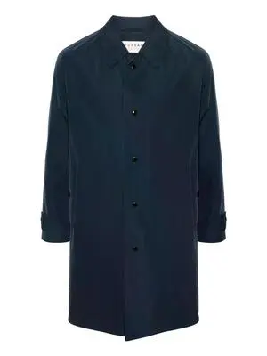 FURSAC Stud-fastening Cotton Raincoat - Blue