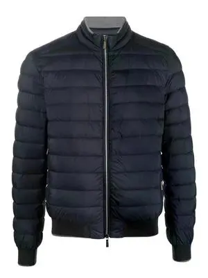 MOORER Padded Zip-Up Jacket Blue