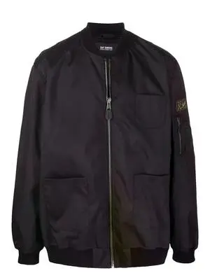 Raf Simons Echodomer-print Bomber Jacket - Black