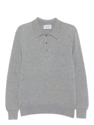 D4.0 Fine-ribbed Polo Shirt - Grey