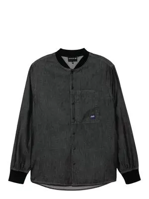 AGNES B. Rib-collar Shirt - Black
