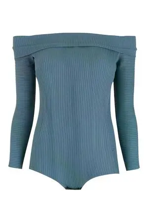 AMIR SLAMA Off-shoulder Bodysuit - Blue