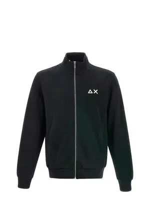 SUN 68 Zip-up Cotton Sweatshirt - Black