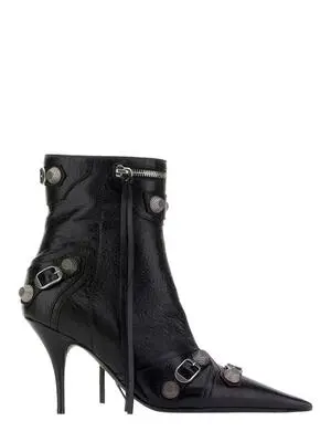 Balenciaga Studded Ankle Boots - Black