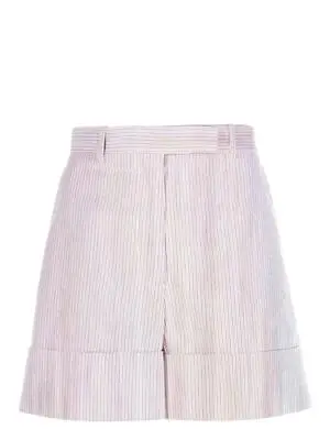 Thom Browne Striped High-waist Shorts - Red