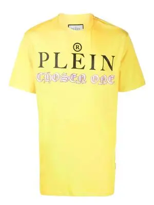 Philipp Plein Logo-print Detail T-shirt - Yellow