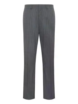 Moschino Pinstripe Virgin Wool Trousers - Grey