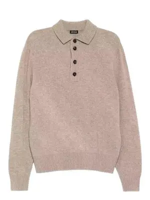 Zegna Crew Neck Sweater - Brown