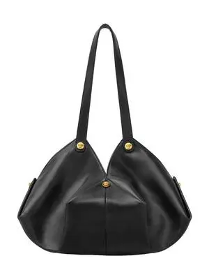 Versace Protea Shoulder Bag In Lambskin - Black