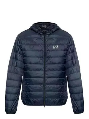 EA7 Logo-print Padded Jacket - Blue