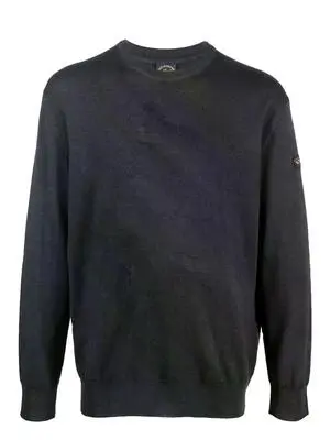 Paul & Shark Round-neck Virgin Wool Jumper - Blue