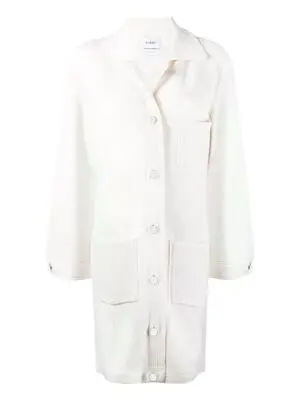 BARRIE Single-breasted Cashmere-cotton Blend Coat - Neutrals