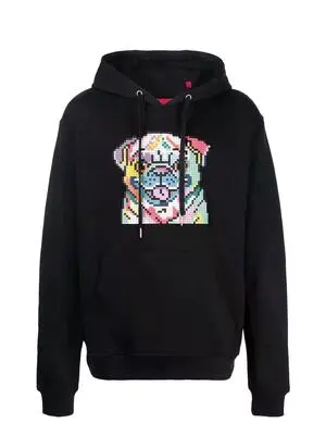 MOSTLY HEARD RARELY SEEN 8-BIT Rainbow Pug Pullover Hoodie - Black