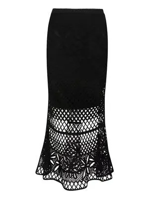 Pinko Crochet-effect Maxi Skirt - Black