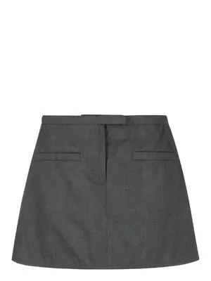 COURREGES Logo-appliqué Trapeze Miniskirt - Grey
