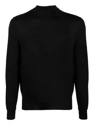 DRUMOHR Mock-neck Merino Jumper - Black