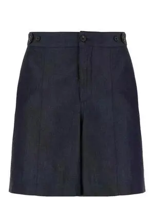 Alexander McQueen High-waisted Denim Shorts - Blue