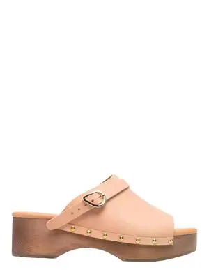 ANCIENT GREEK SANDALS Buckle-detail Clog Sandals - Neutrals