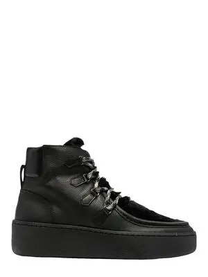Woolrich Faux-fur Detail Sneakers - Black