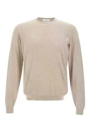 FILIPPO DE LAURENTIIS Long-sleeve Crew-neck Sweater - Neutrals