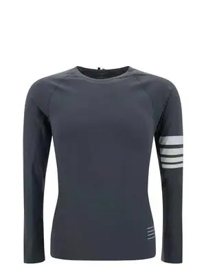 Thom Browne 4-bar Stripe Lightweight Compress Top - Grey