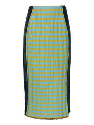 YANYAN Check-print Knitted Skirt - Multicolour