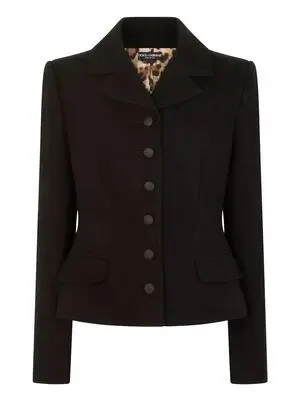 Dolce & Gabbana Single-breasted Virgin Wool Blazer - Black