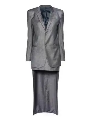 BETTTER Pinstripe Wool Blend Suit - Grey