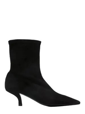 TOTEME 60mm Suede Sock Boots - Black
