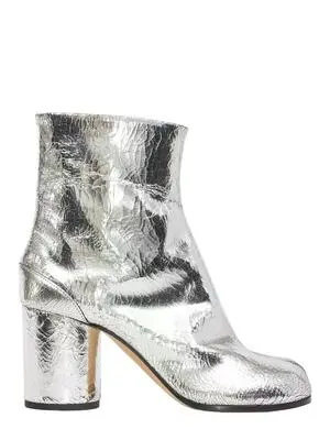 MAISON MARGIELA Tabi 80mm Mirror-effect Ankle Boots - Silver