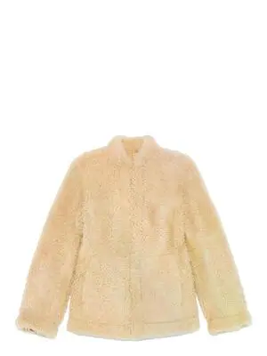 TOTEME Cinched Shearling Jacket - Neutrals