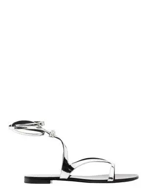 Alexandre Vauthier Crystal-embellished Flat Sandals - Silver